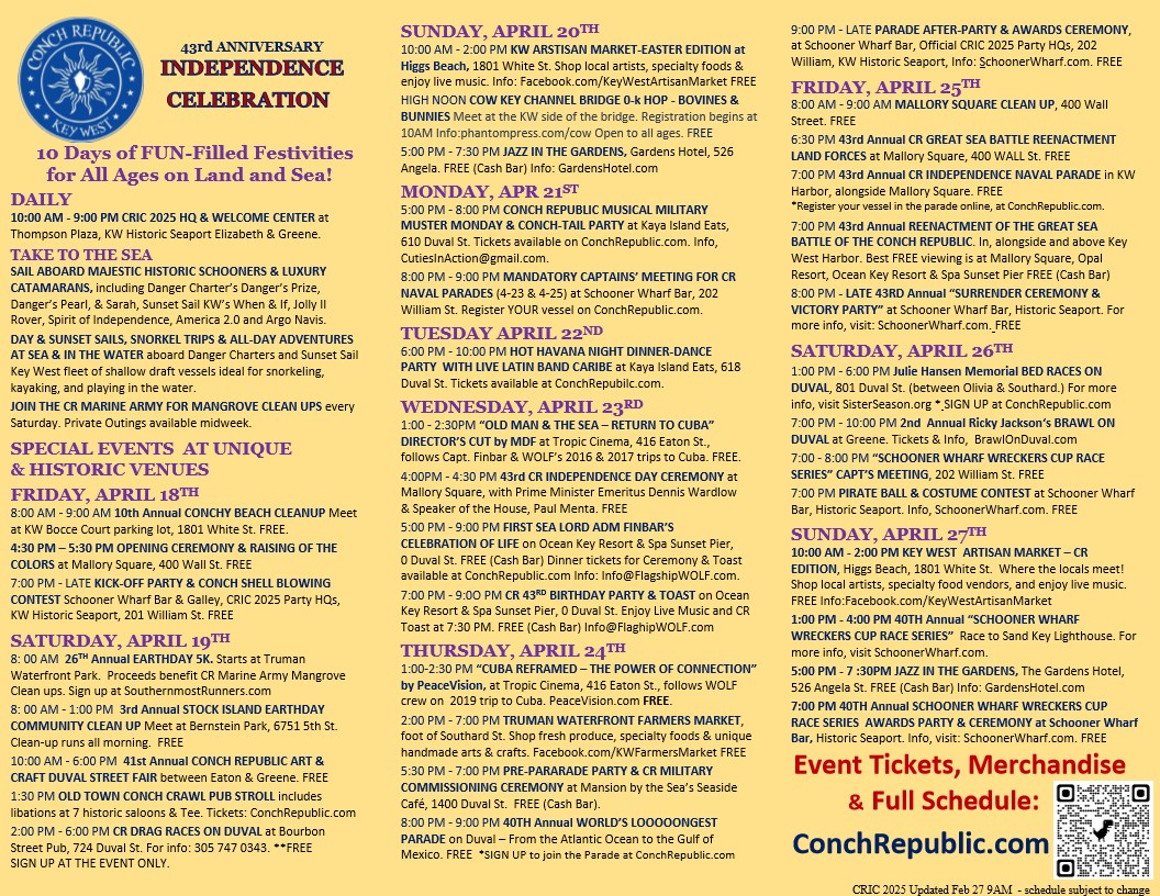 Conch Republic Independence Celebration Pocket Guide - The Official ...